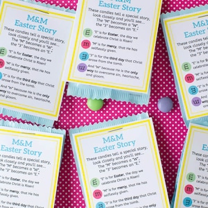 Easter Gift Tags - M&M Easter Poem - Easter Gift Tag - Easter Handout ...