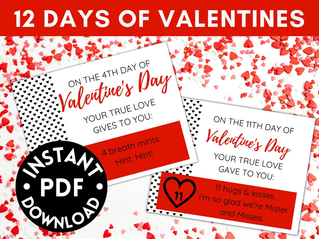 12 Days of Valentines for Your Husband- Spouse Valentine's Day Gift ...