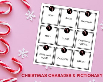 100 Christmas Pictionary Cards Printable Christmas Pictionary Cards ...