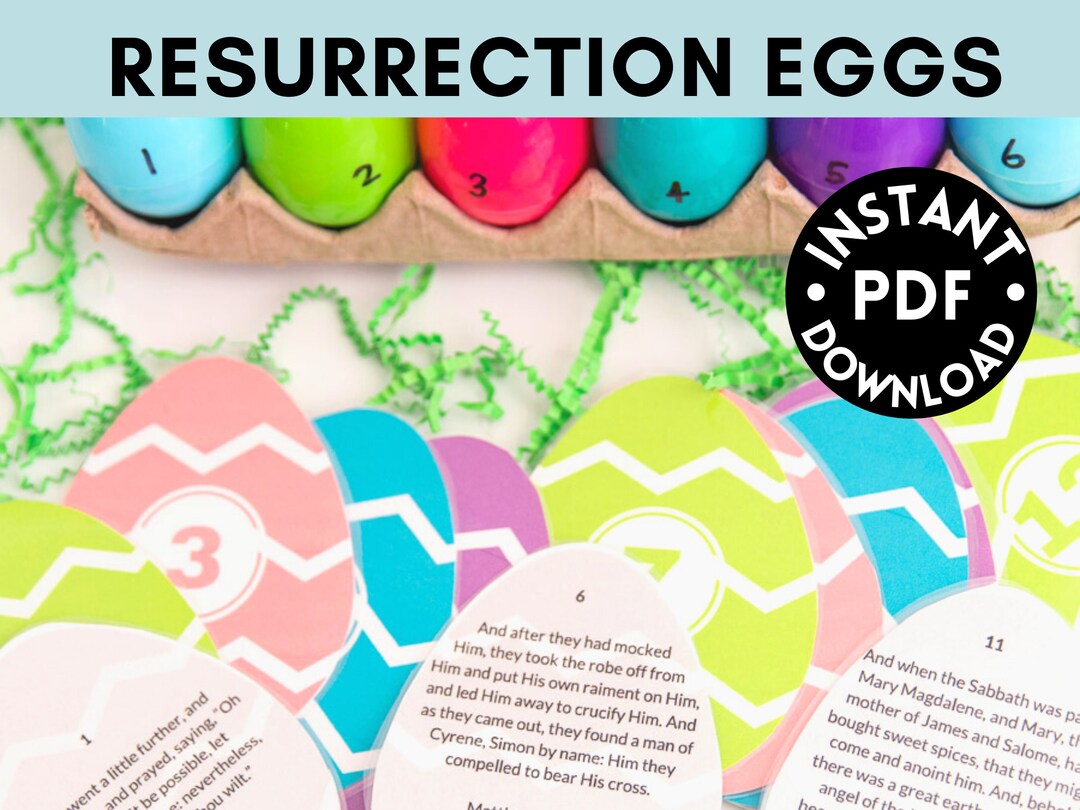 Resurrection Eggs Printables- 12 Eggs of Easter- Easter Symbols Egg ...