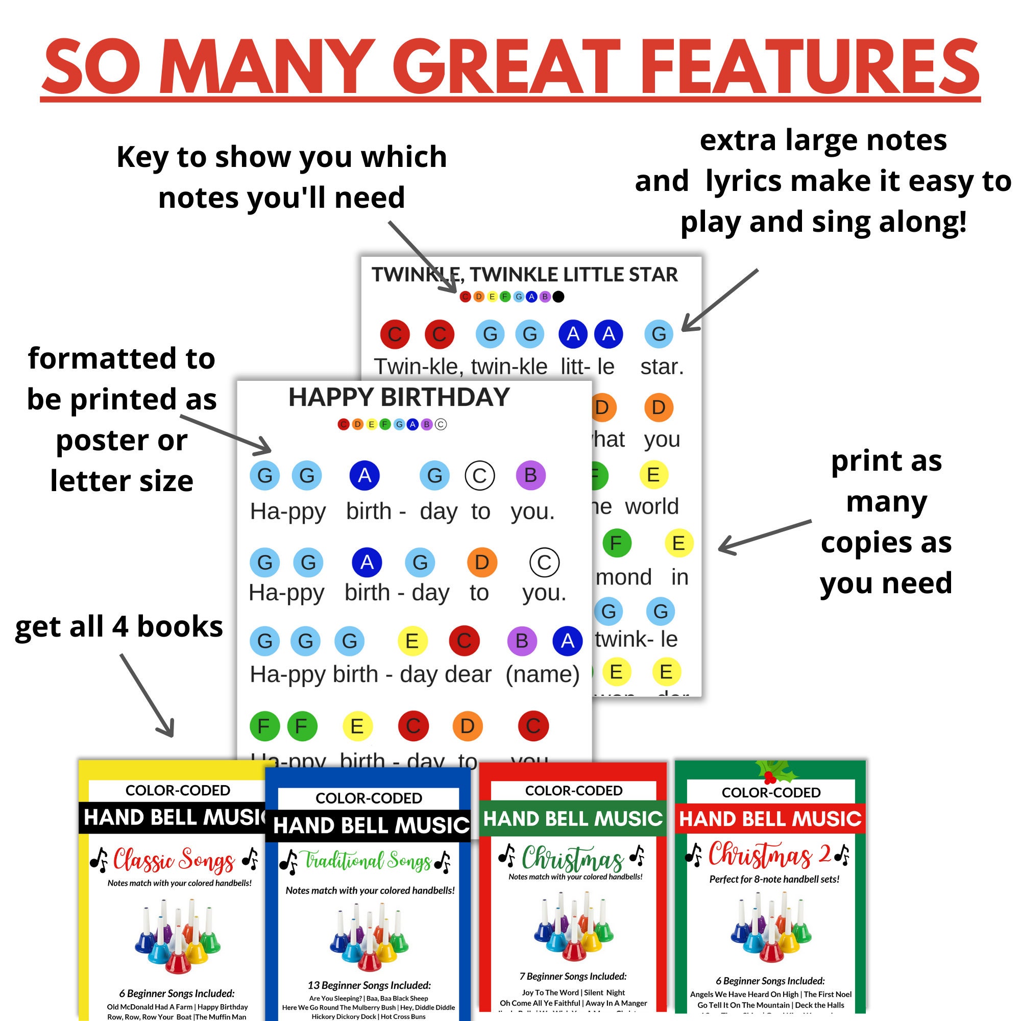 Handbell Music 13 Traditional Songs Digital Download for Hand Bell ...