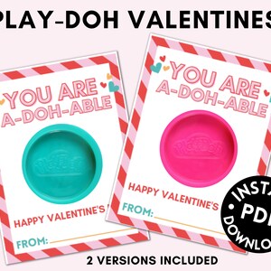 Play-doh Valentines | Printable Valentines | Preschool Valentines | A ...