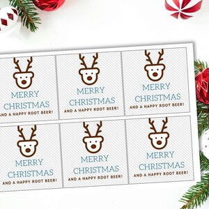 Root Beer Christmas Neighbor Gift Tags- Instant Download - Etsy