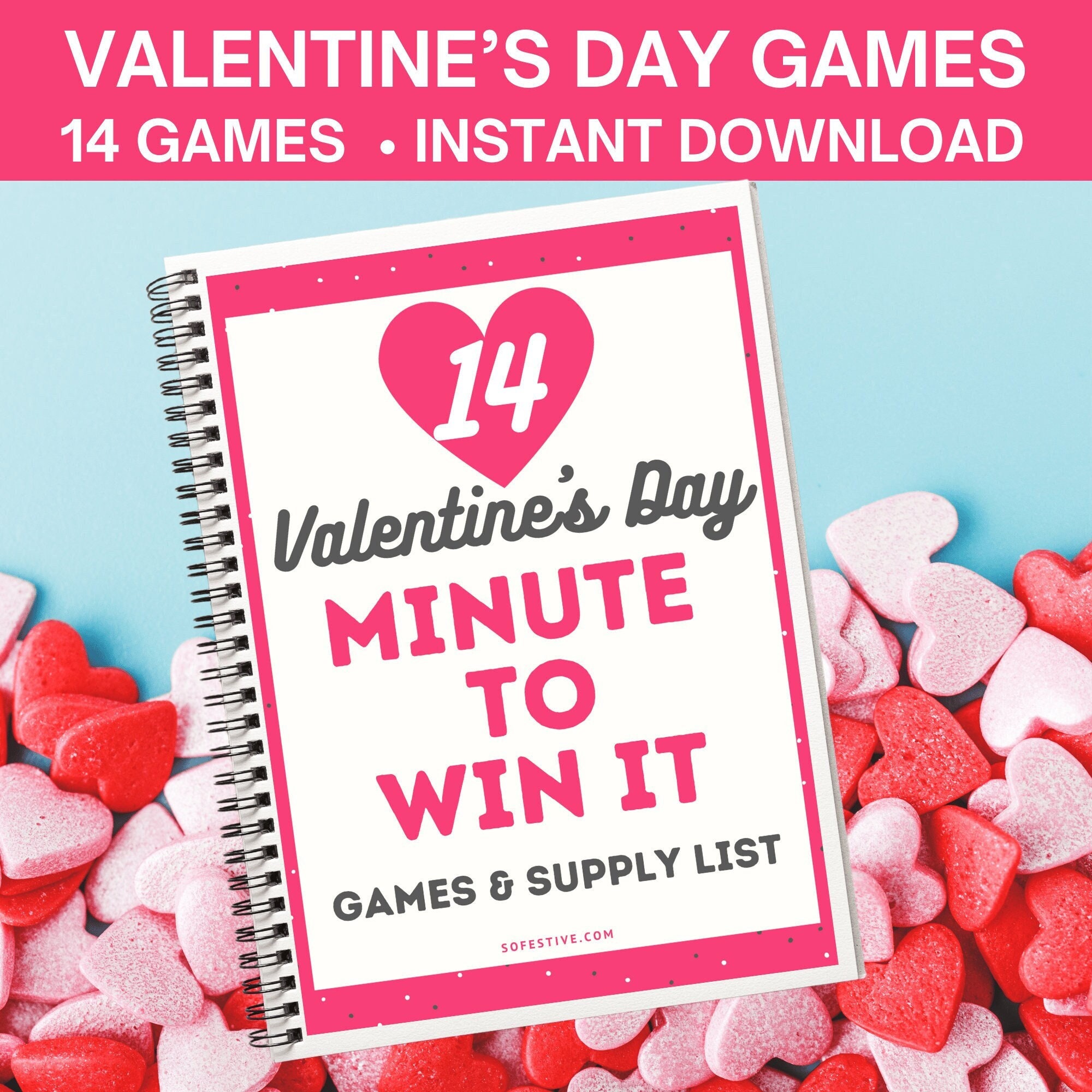 Valentines Minute to Win It | Valentines Day Games | Valentines Party ...