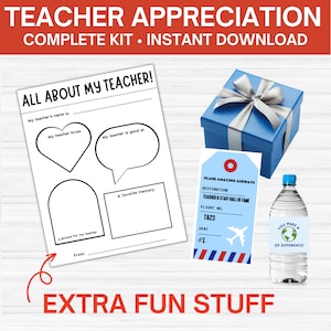 Editable World-themed Teacher Appreciation Week Printable Bundle ...