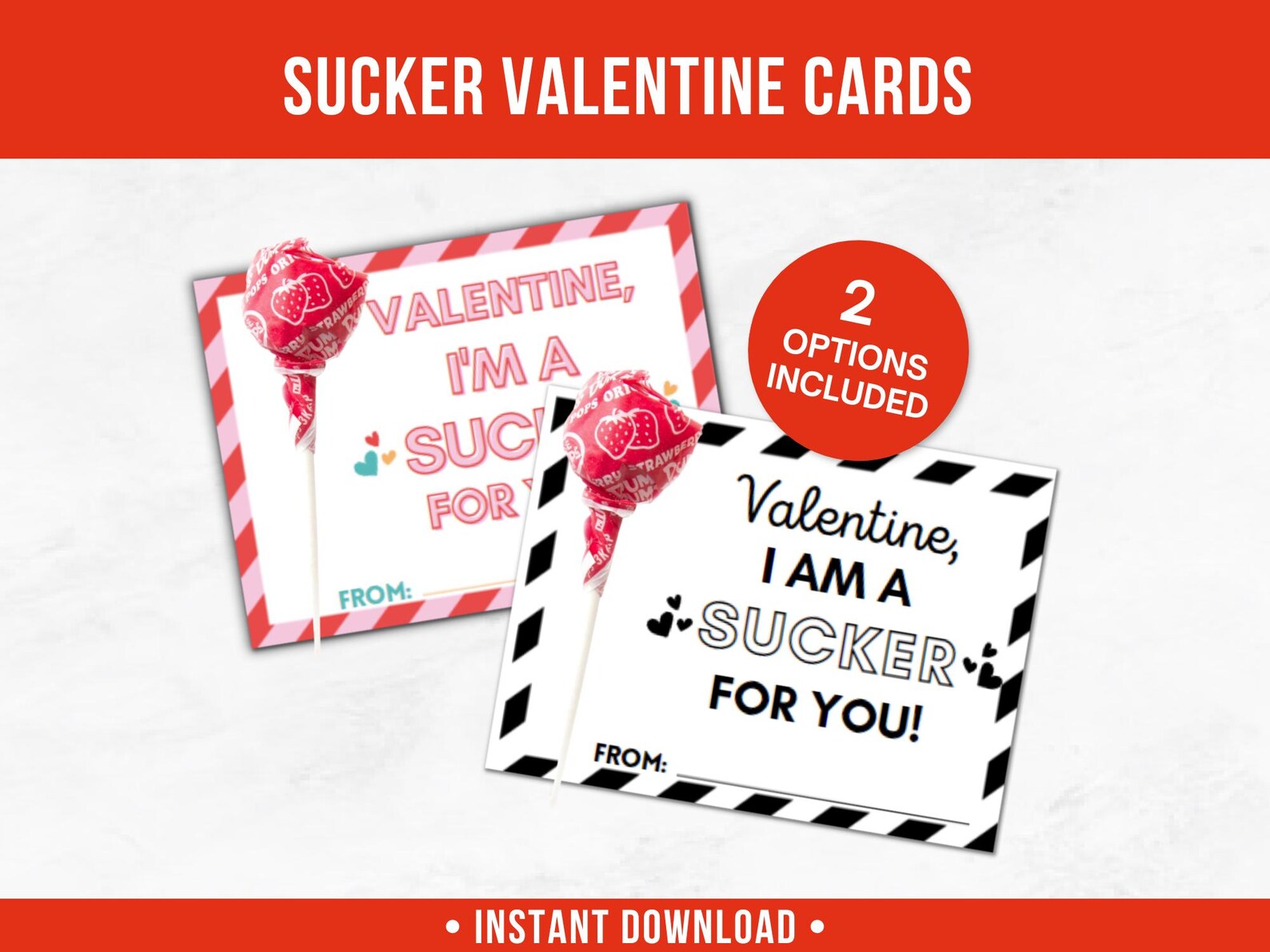 Sucker Valentines | Printable Valentines | Preschool Valentines | I'm a ...