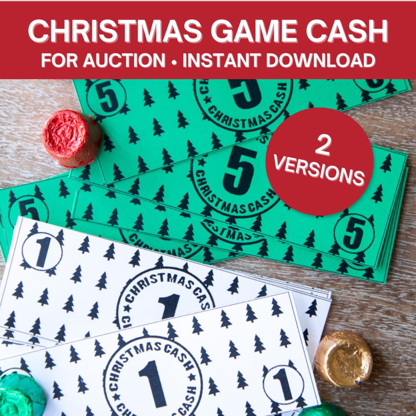 Gift Auction Christmas Cash - White Elephant Gift Exchange - Christmas ...