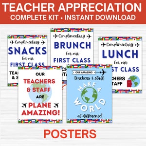 Editable World-themed Teacher Appreciation Week Printable Bundle ...