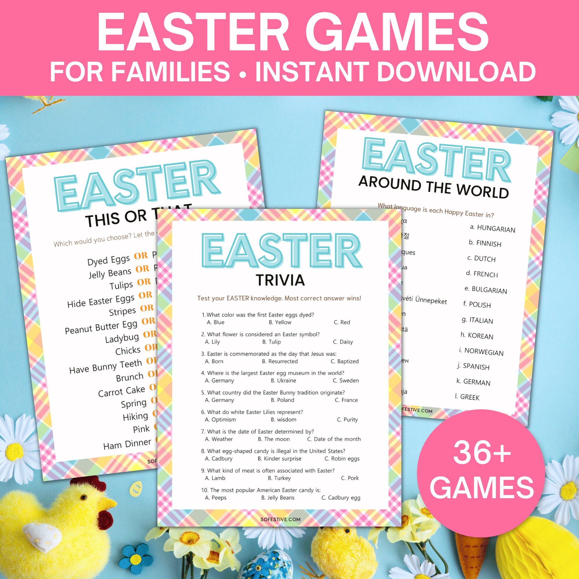 Easter Games Bundle 36 Easter Party Games Bunny Name - Etsy