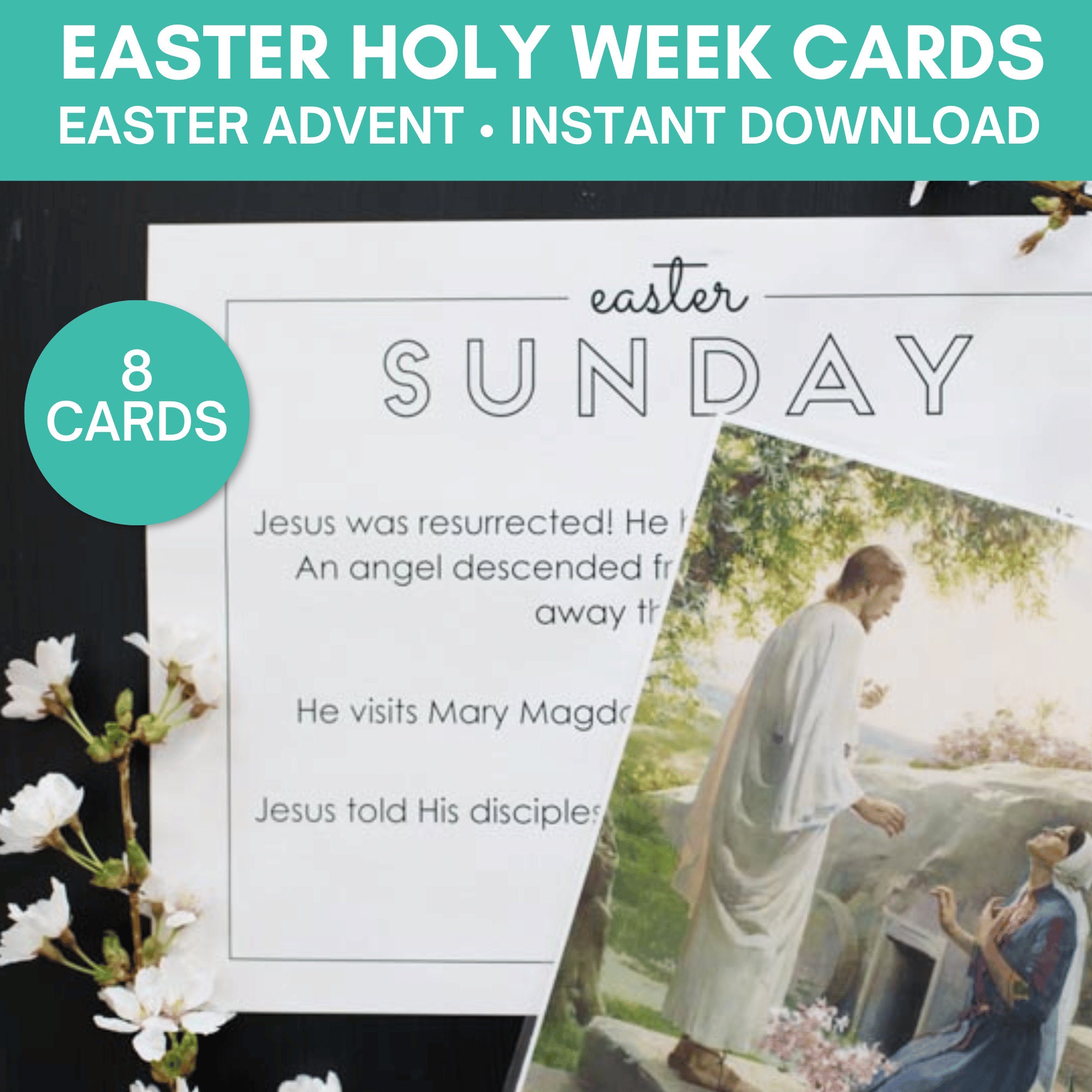 LDS Holy Week Story Cards | Easter Countdown | Easter Advent ...