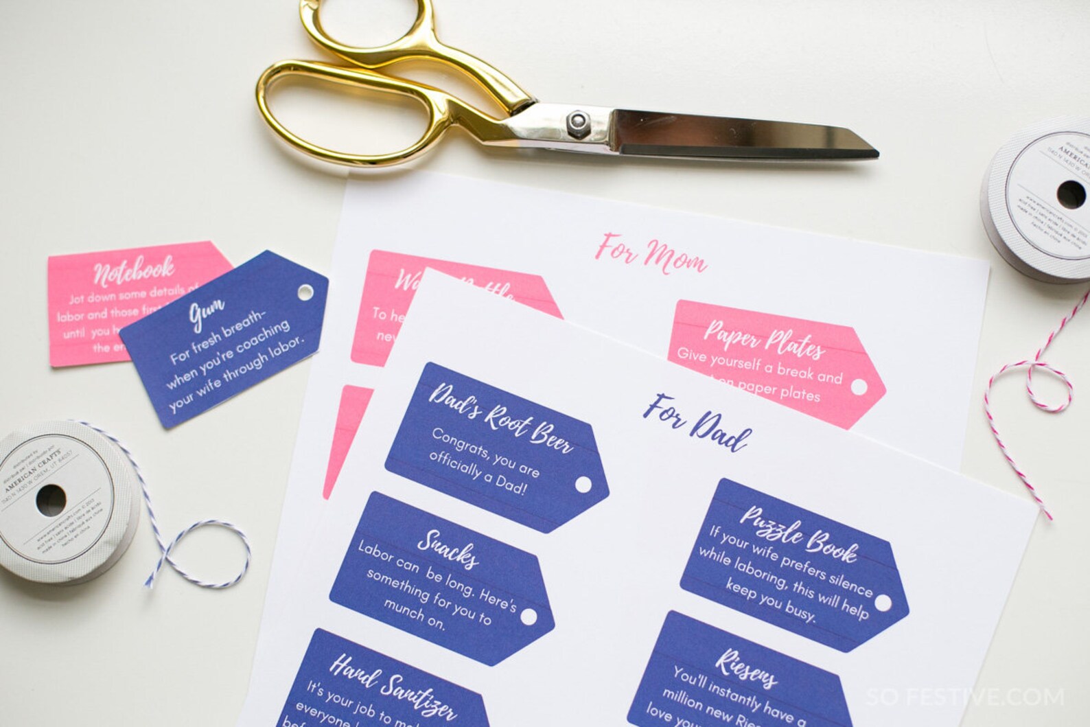 EDITABLE Newborn Survival Kit Gift Tags- Creative Baby Shower Gift Idea ...