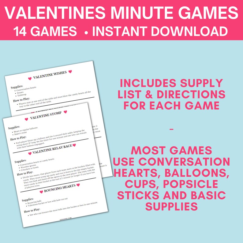 Valentines Minute to Win It | Valentines Day Games | Valentines Party ...
