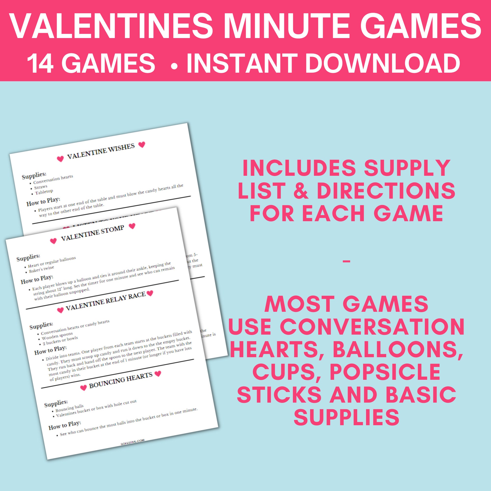 Valentines Minute to Win It | Valentines Day Games | Valentines Party ...