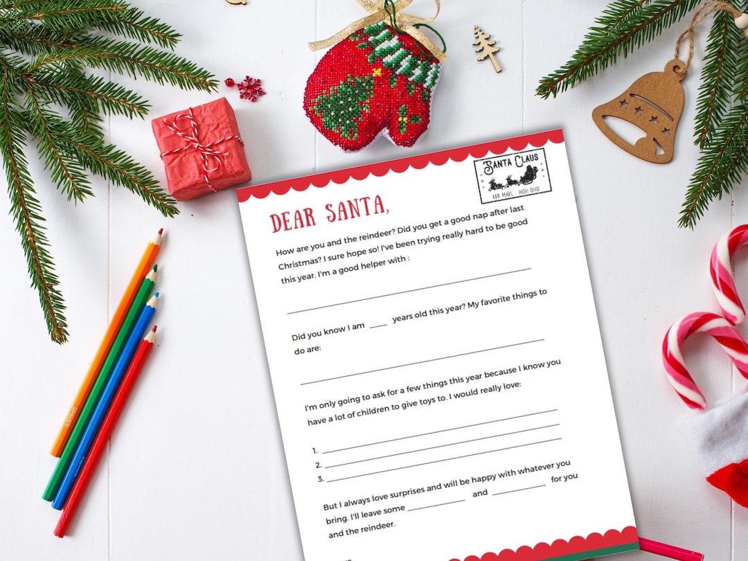 3 Letters to Santa Template - Santa Letter Fill in the Blank ...