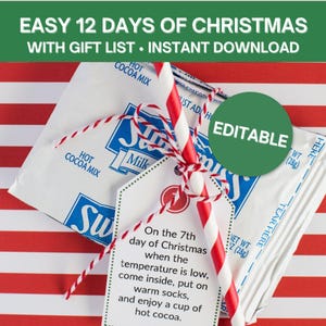 Sweet & Simple 12 Days of Christmas Poem Tags- Christmas Gift Idea ...