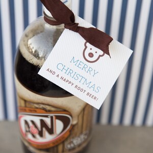 Root Beer Christmas Neighbor Gift Tags- Instant Download - Etsy