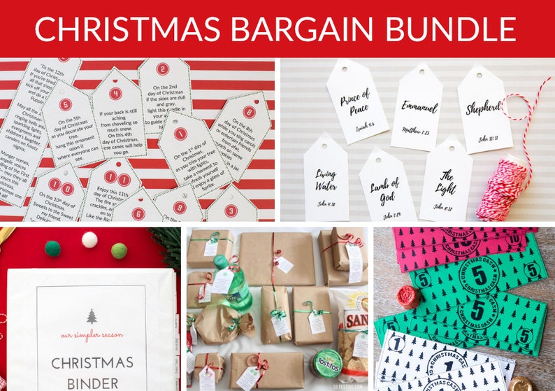 CHRISTMAS BARGAIN BUNDLE - 12 Days of Christmas- Christmas Gift Tags ...