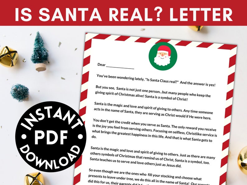 Is Santa Real? Letter- Truth About Santa Letter- Santa Letter Template ...