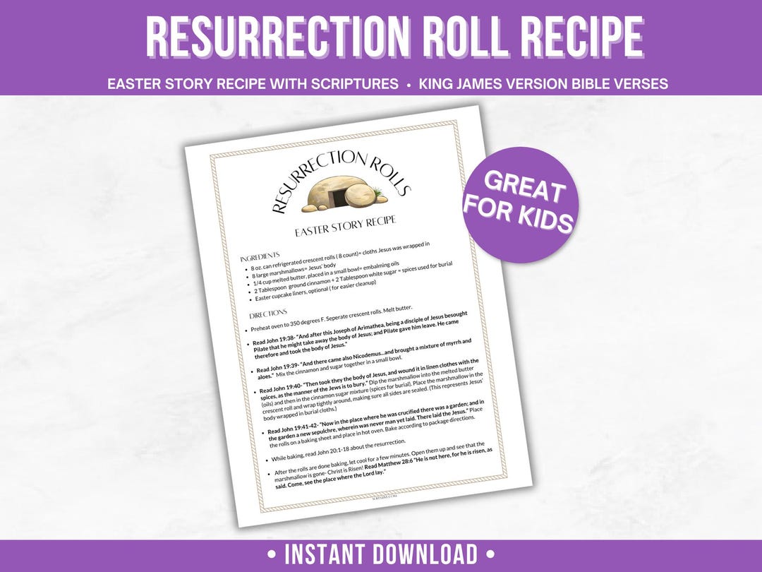 Resurrection Rolls Recipe Easter Story | Empty Tomb Rolls Lesson ...