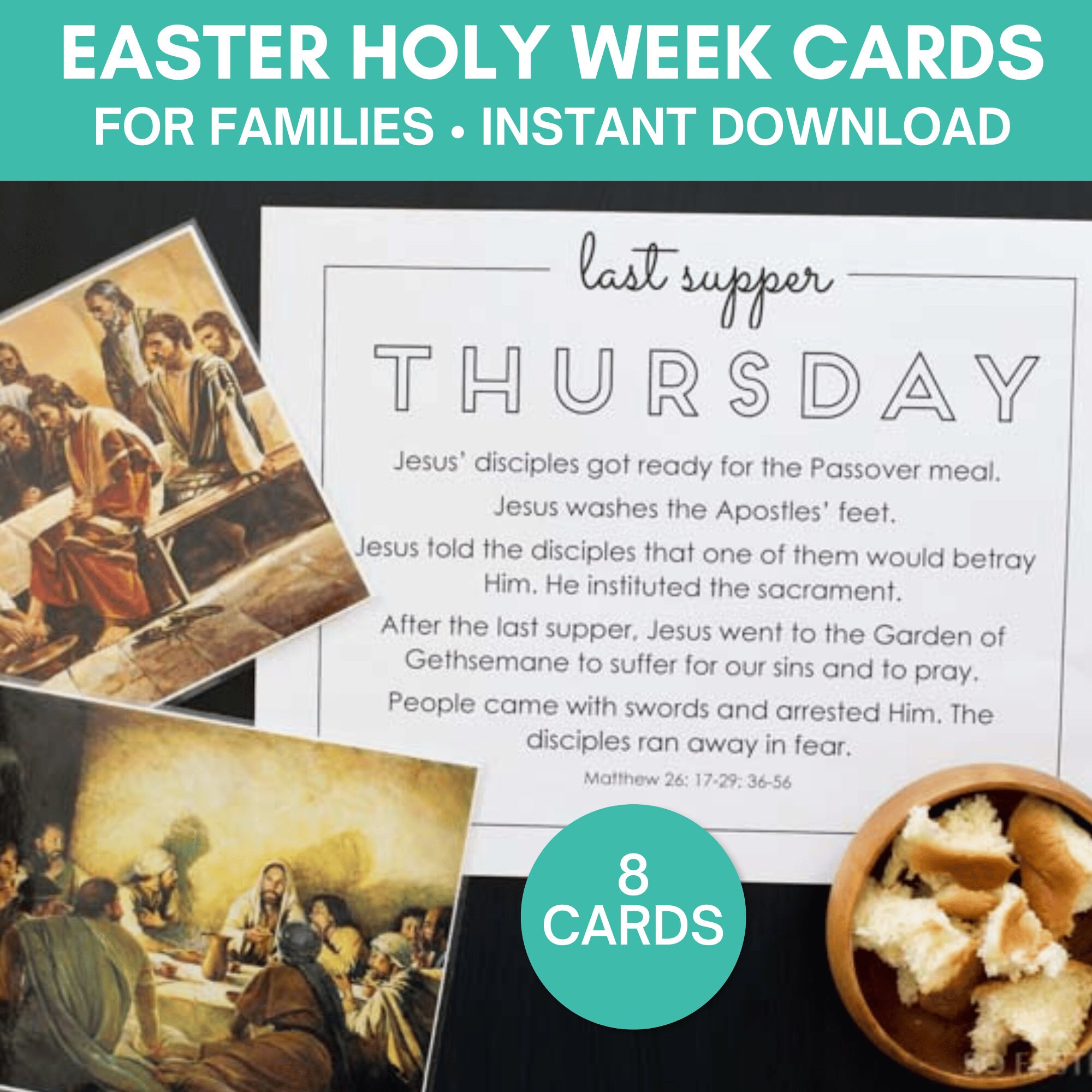 LDS Holy Week Story Cards | Easter Countdown | Easter Advent ...