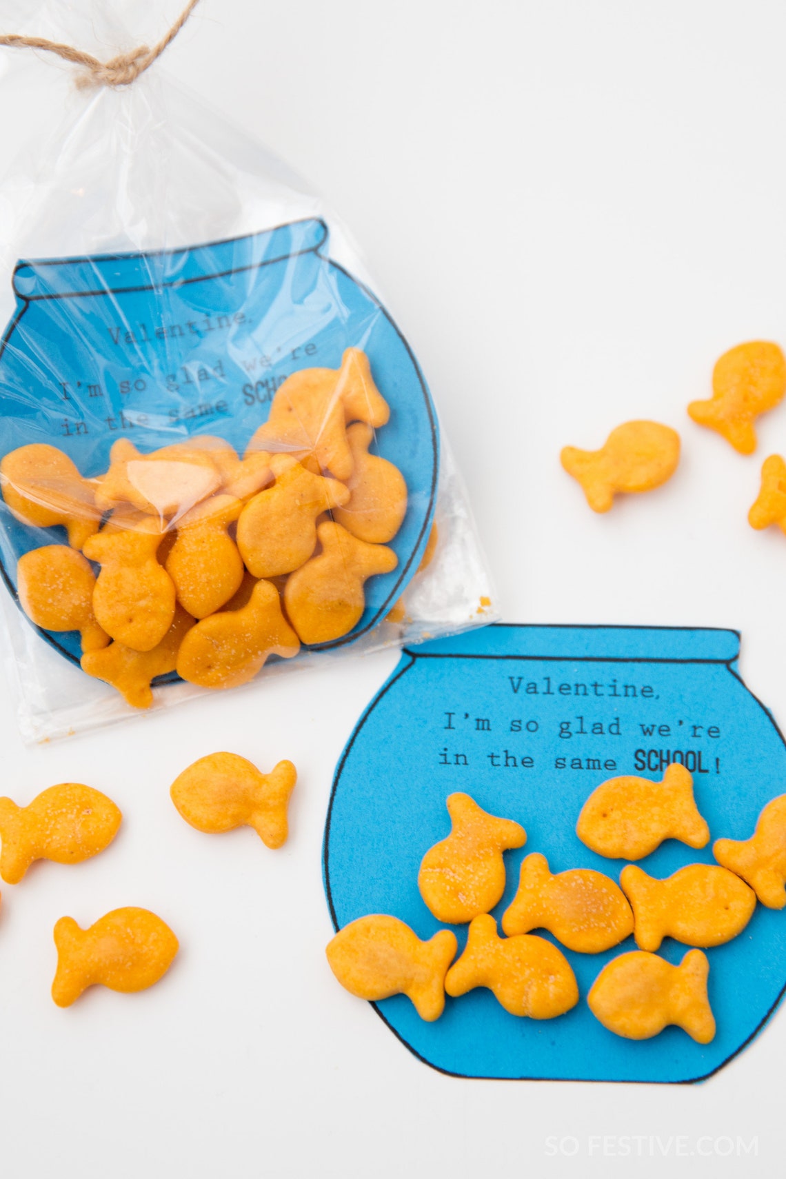 Printable Valentines- Goldfish Cracker Valentines- Valentine Cards for ...