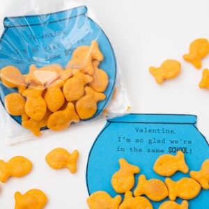 Printable Valentines- Goldfish Cracker Valentines- Valentine Cards for ...