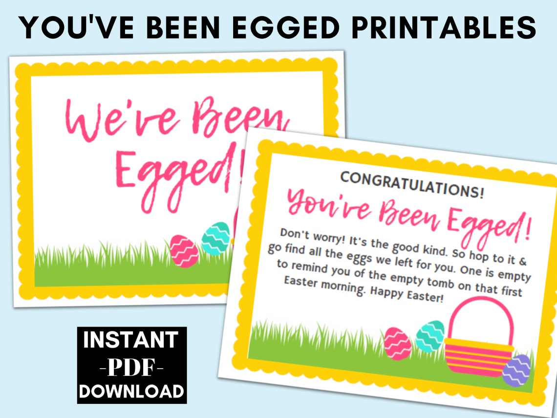 You've Been Egged Printable We've Been Egged Easter | Etsy