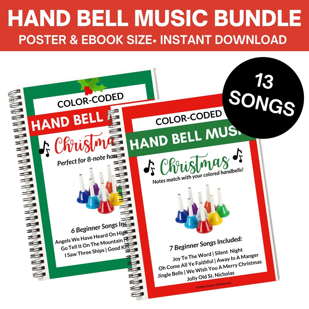 Christmas Hand Bell Music Bargain Bundle- 14 Christmas Songs- Hand Bell ...