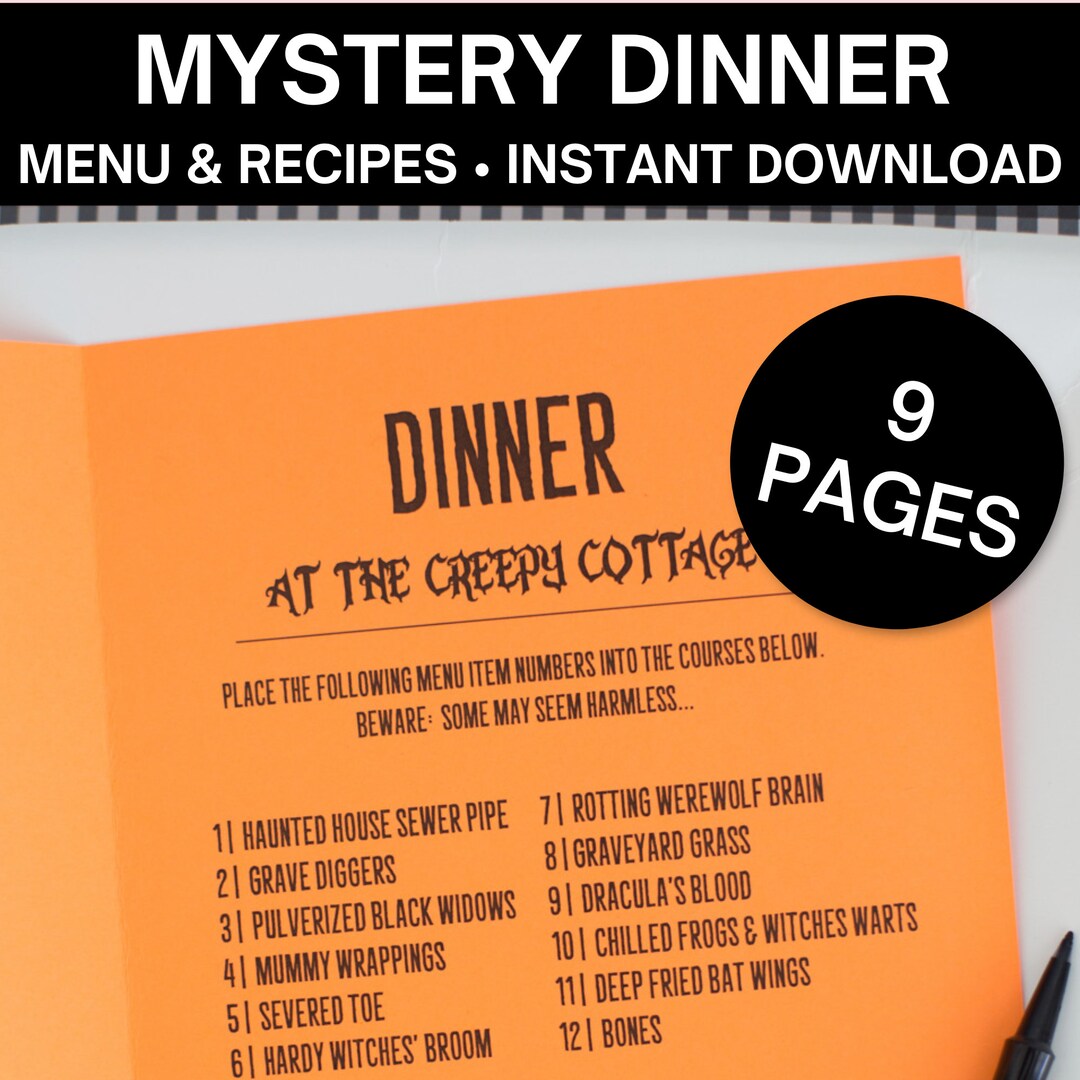 Halloween Mystery Dinner Party Pack - Etsy