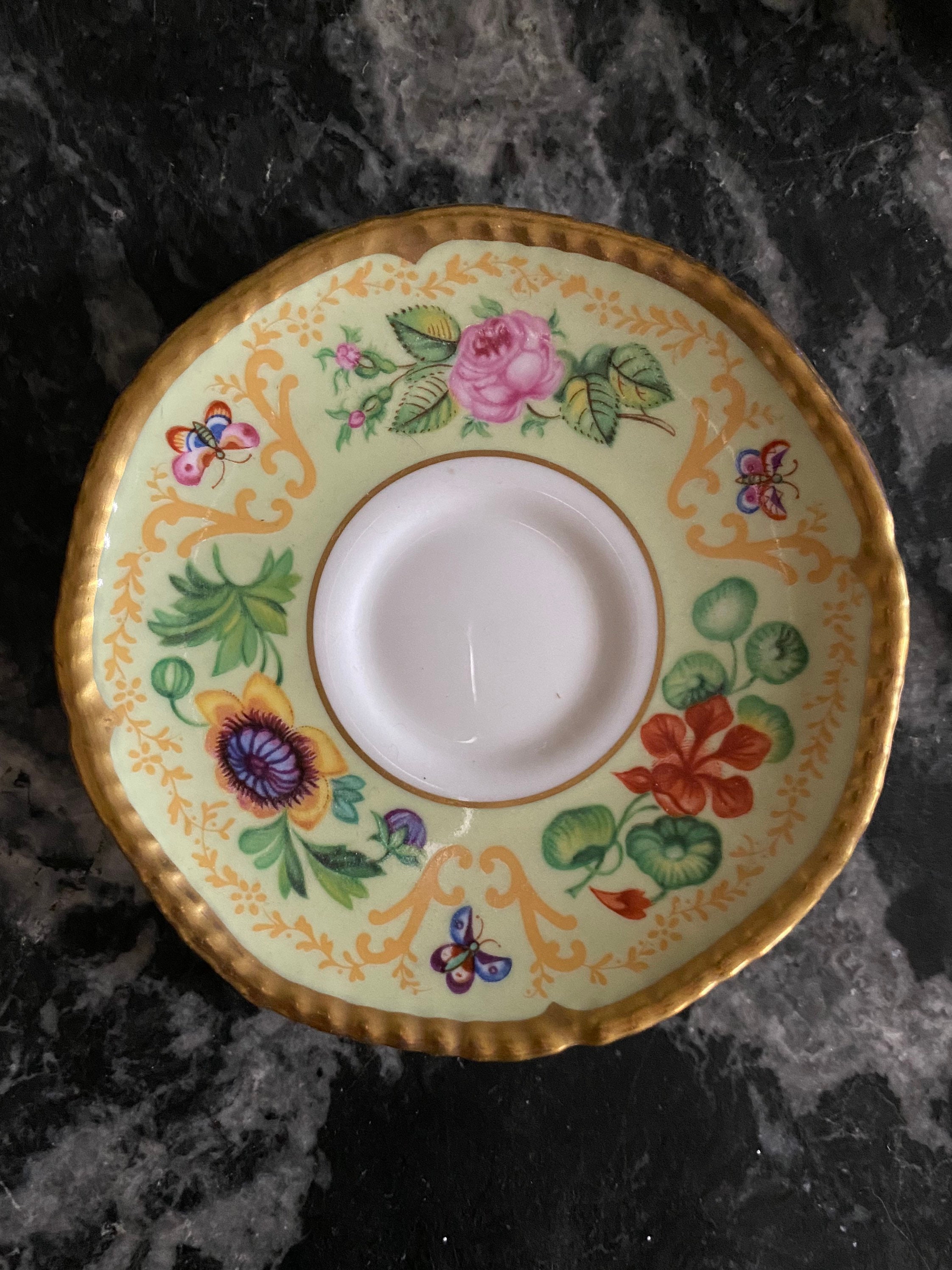 Royal Worcester Samuel Astles "english Flowers" Coffee Cup and Saucer ...