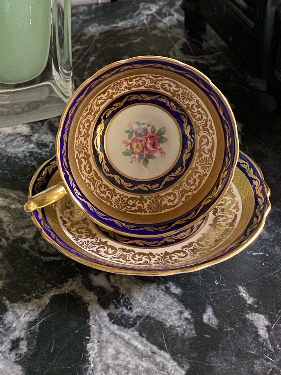 Stunning Paragon Teacup and Saucer, Floral Bouquet, Ornate Gilt Bone ...
