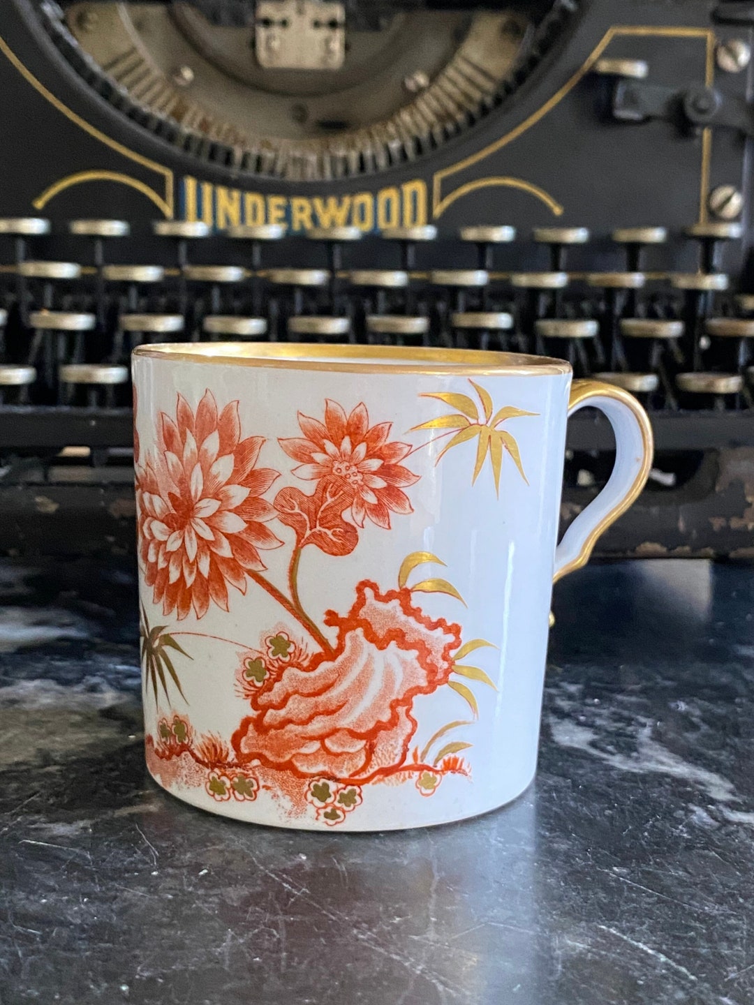 Magnificent Early Spode Coffee Can, Pluck and Dust, Bamboo Pattern, 981 ...