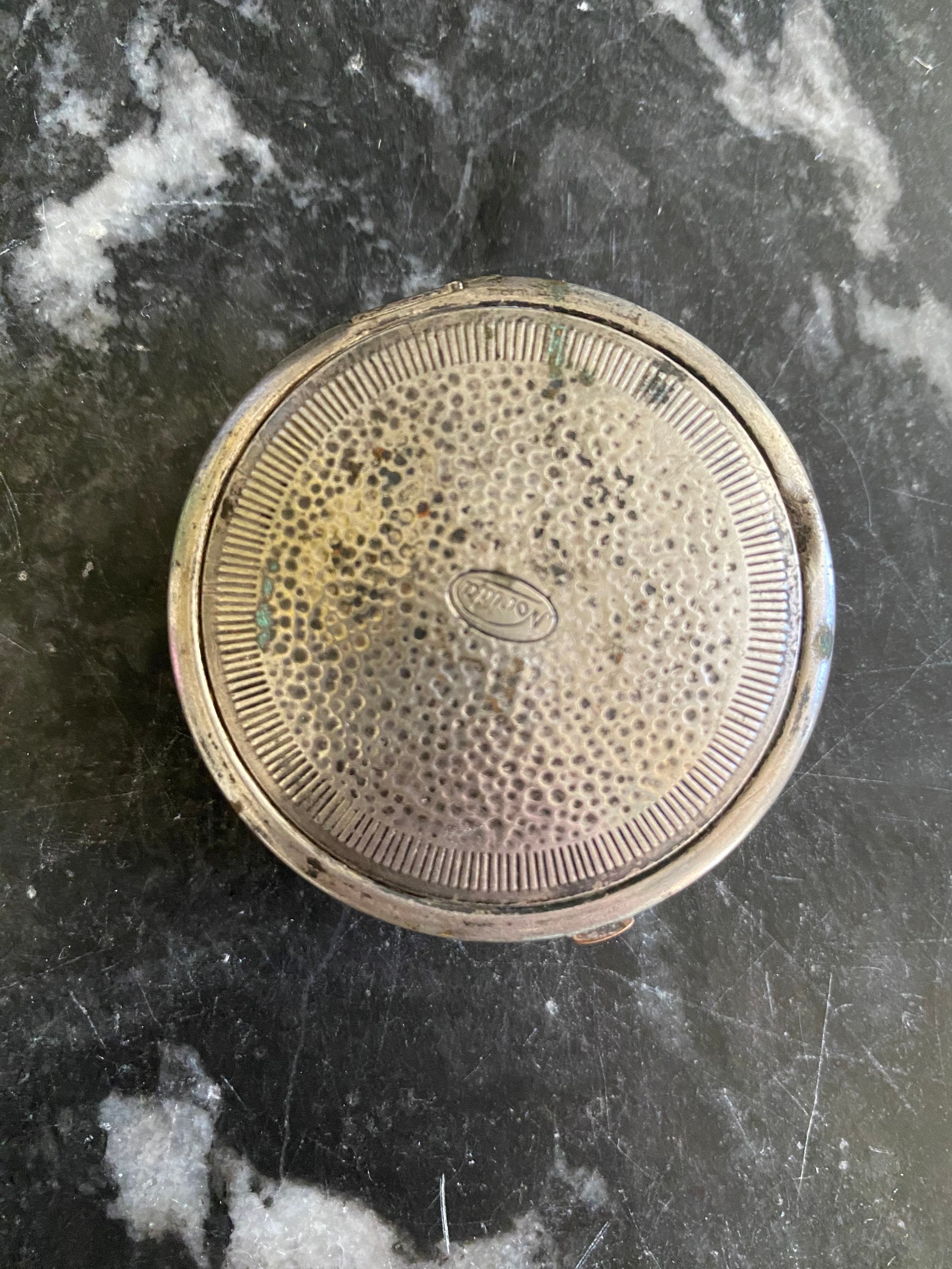 Antique Norida Powder Compact, Aderon, Aristocrat Line, Silvertone ...