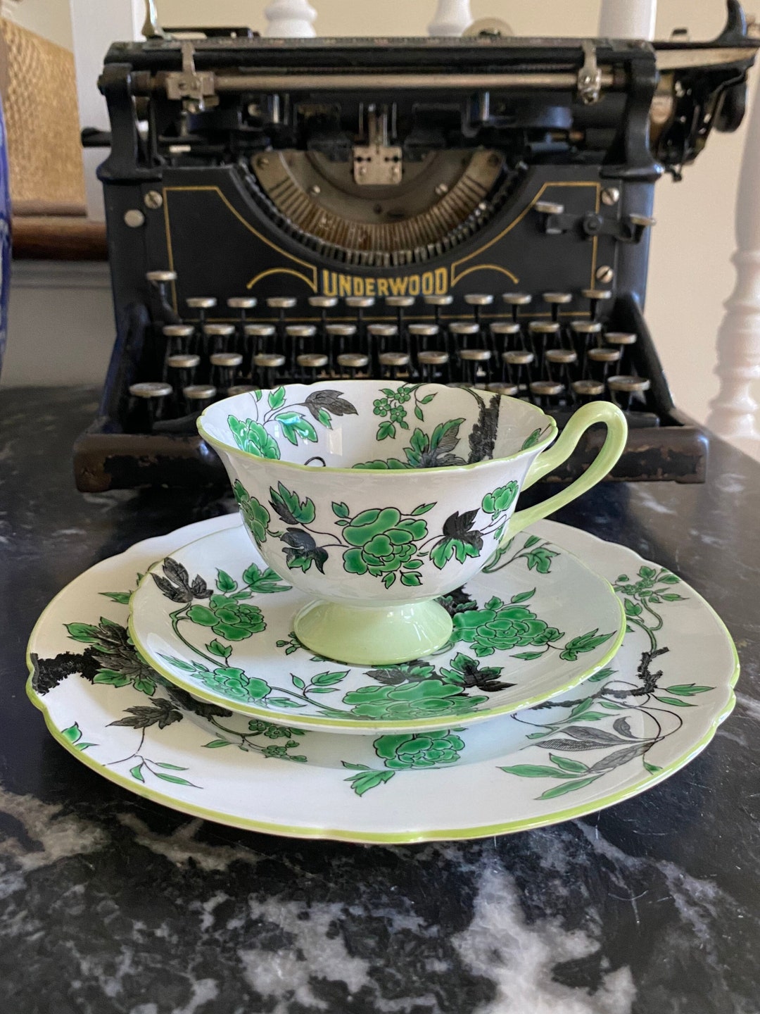 Stunning Bone China Trio, "ovington" by Shelley, Cup, Saucer and Cake ...