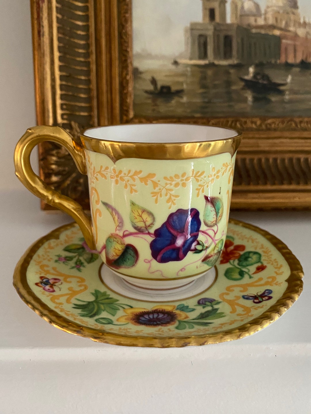 Royal Worcester Samuel Astles "english Flowers" Coffee Cup and Saucer ...