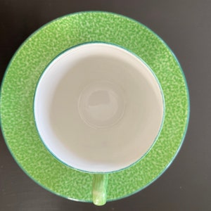 Set of Six Meito China Demitasse Cups and Saucer, Green Speckled ...