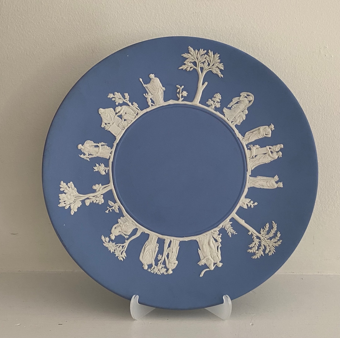 Vintage Wedgwood Decorative Plate, Powder Blue, Jasperware, Mid-century ...