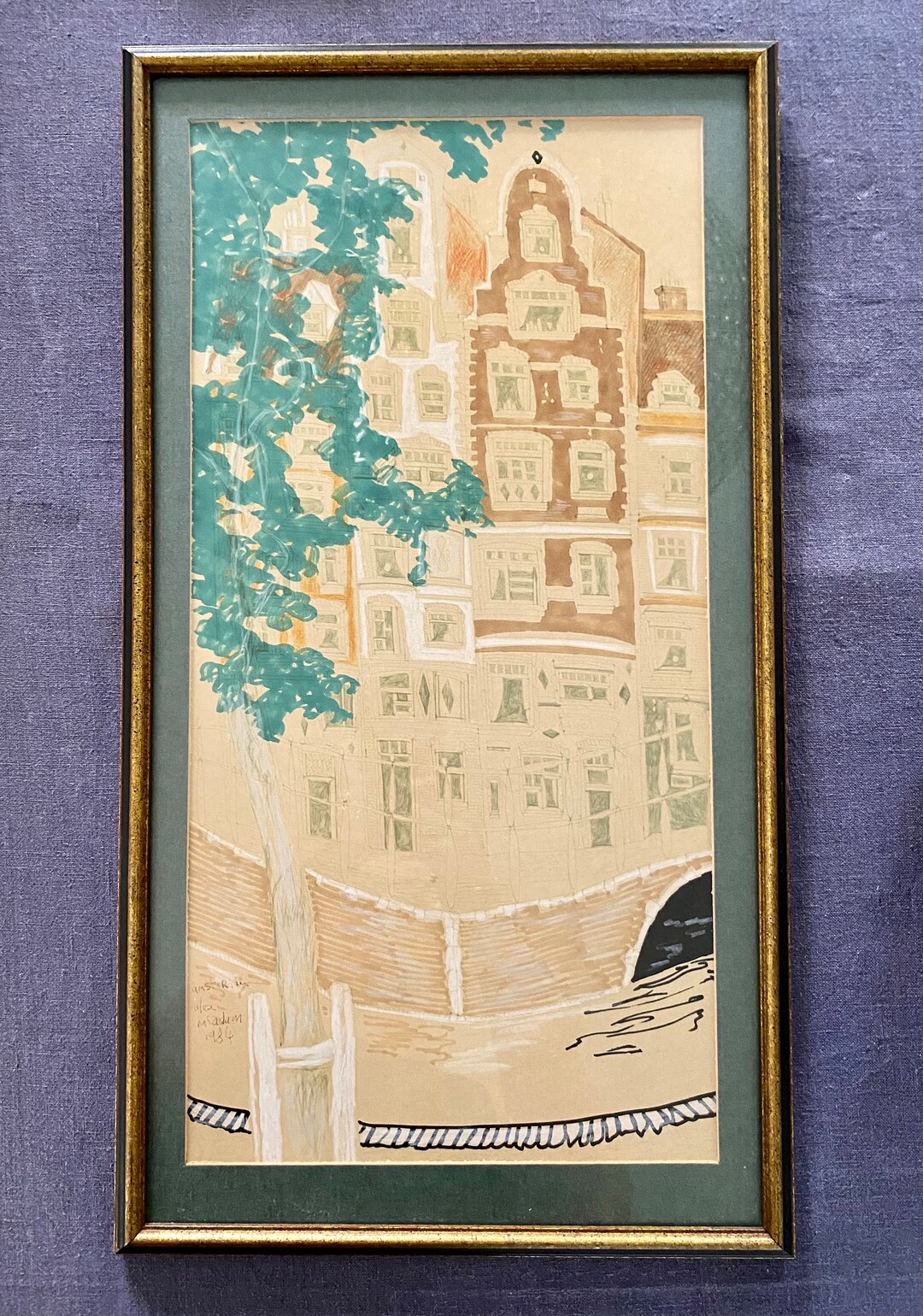 Framed Original Mixed Media Painting by Alex Mcadam - Etsy
