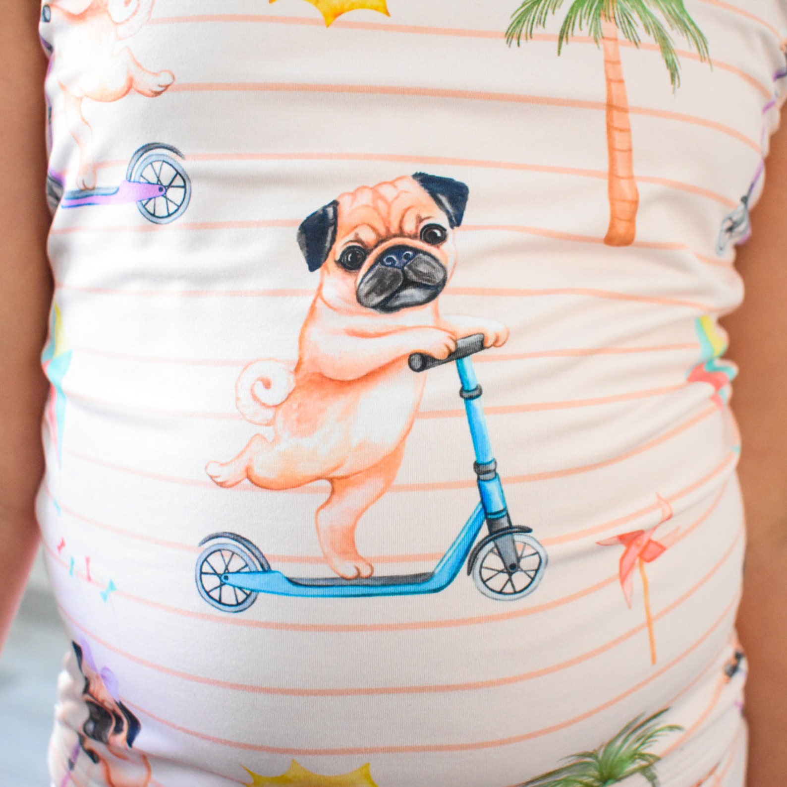 Scooter Pugs Dogs Seamless Pattern, Digital Paper,digital,paper ...