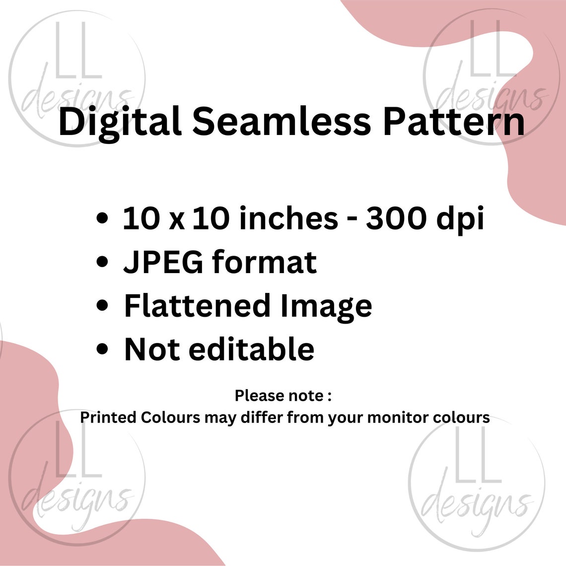 Red Bow Highland Cow JPG Seamless Pattern, Digital Paper,digital,paper ...