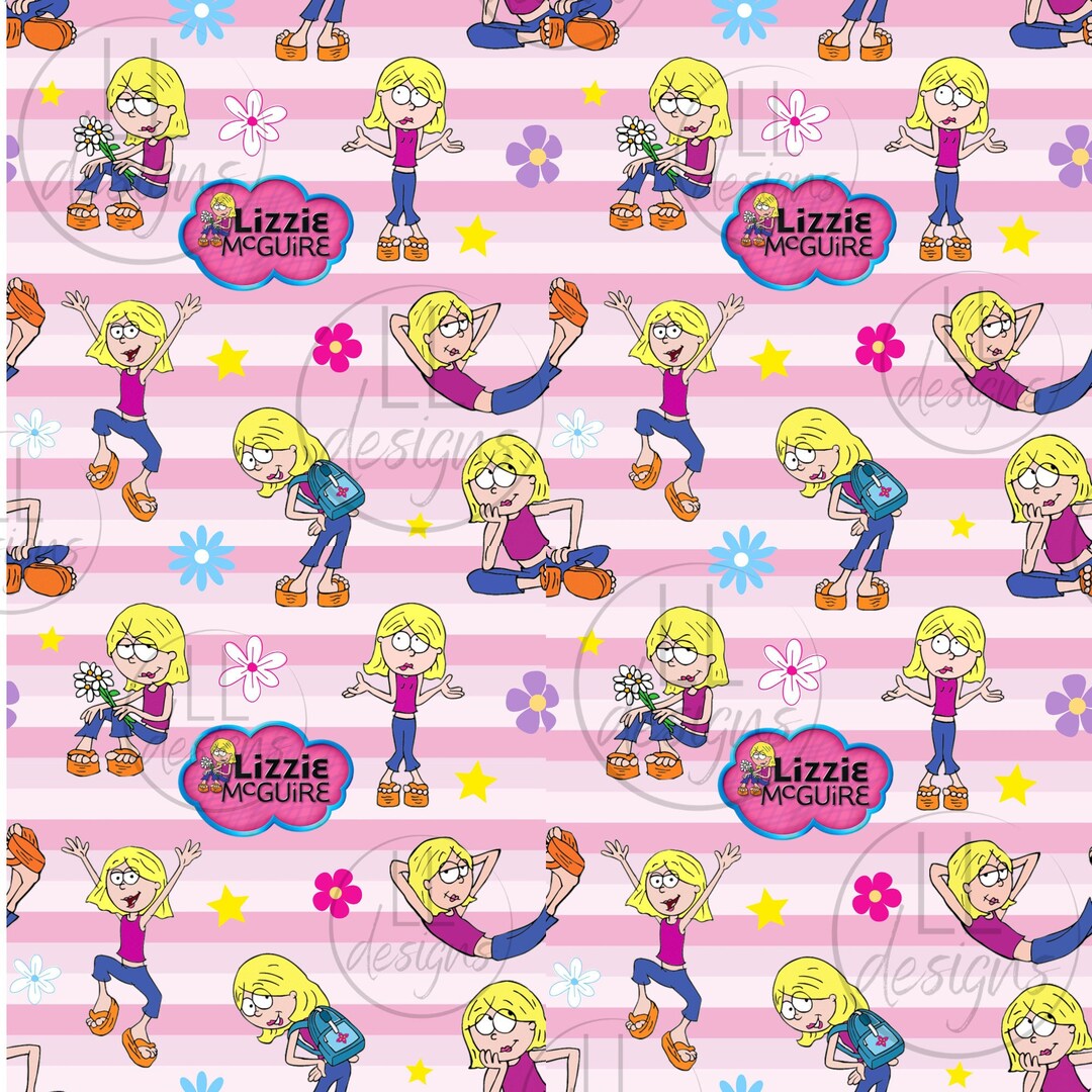 Lizzie Girl Pink Seamless Pattern Digital - Etsy