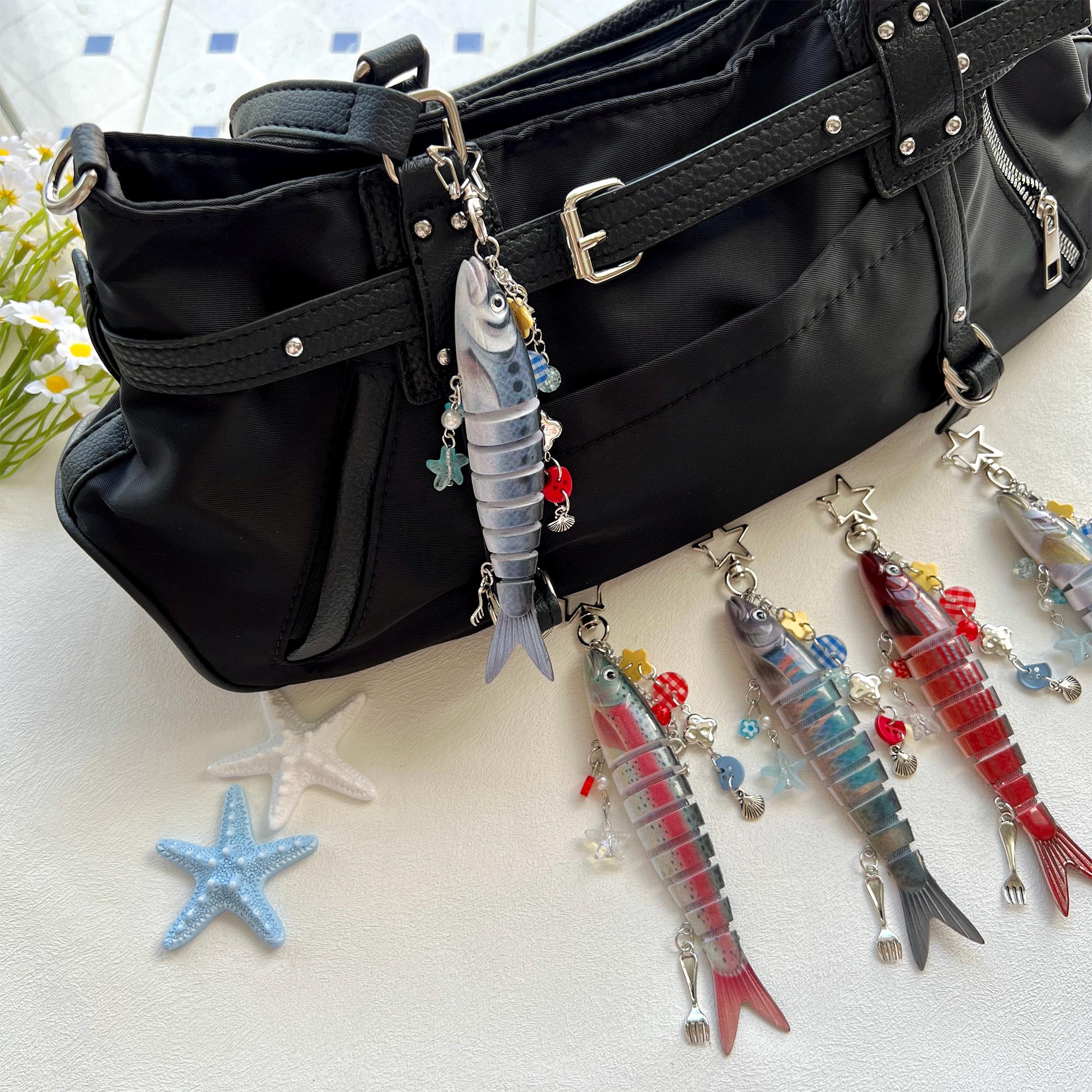 Custom Fish Lure Keychain With Letter, Cute Fish Bait Key Chain, Y2K ...