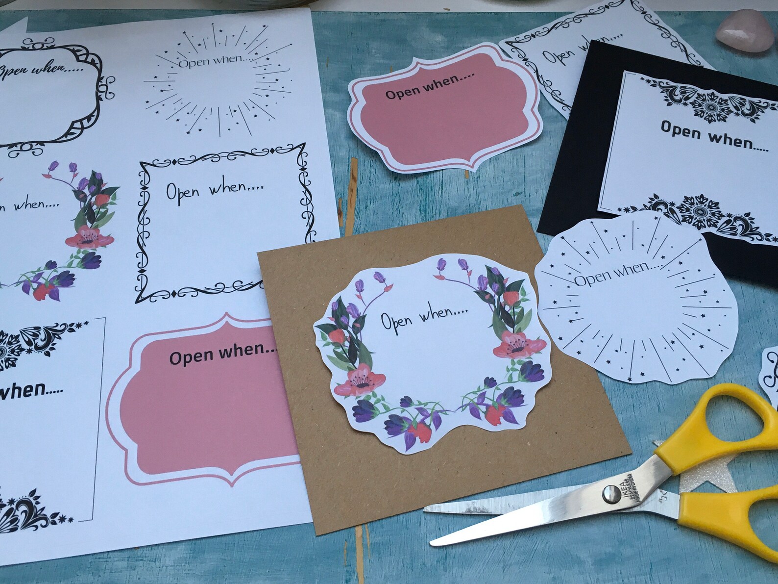 Printable Open When Stickers Digital Printable Pdf Download | Etsy