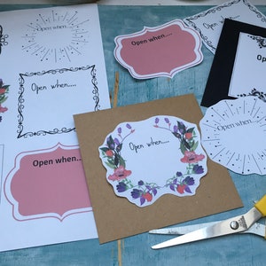 Printable Open When Stickers, Digital Printable Pdf Download Open When ...