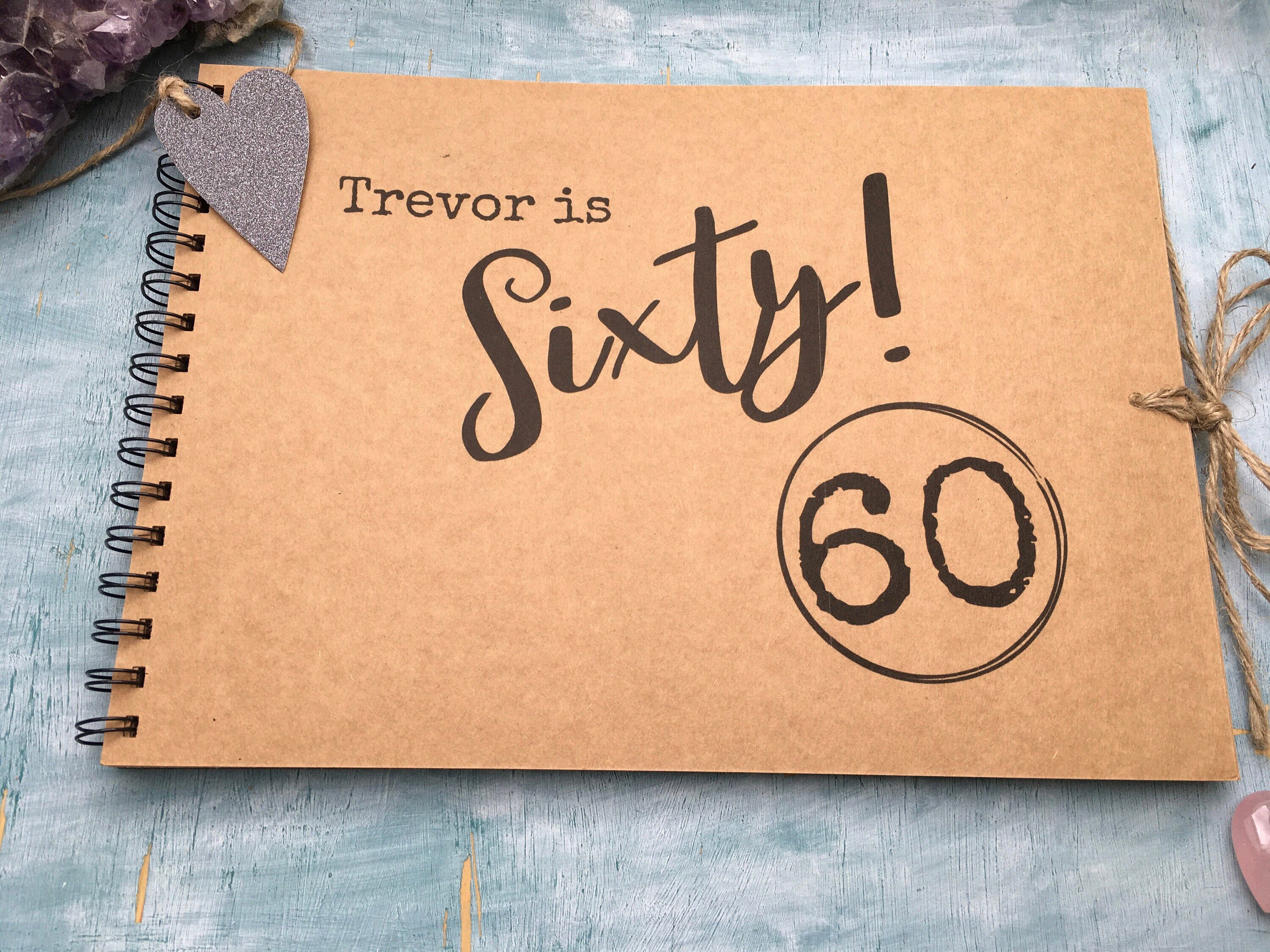 Personalised 60th birthday gift custom scrapbook album 60 | Etsy