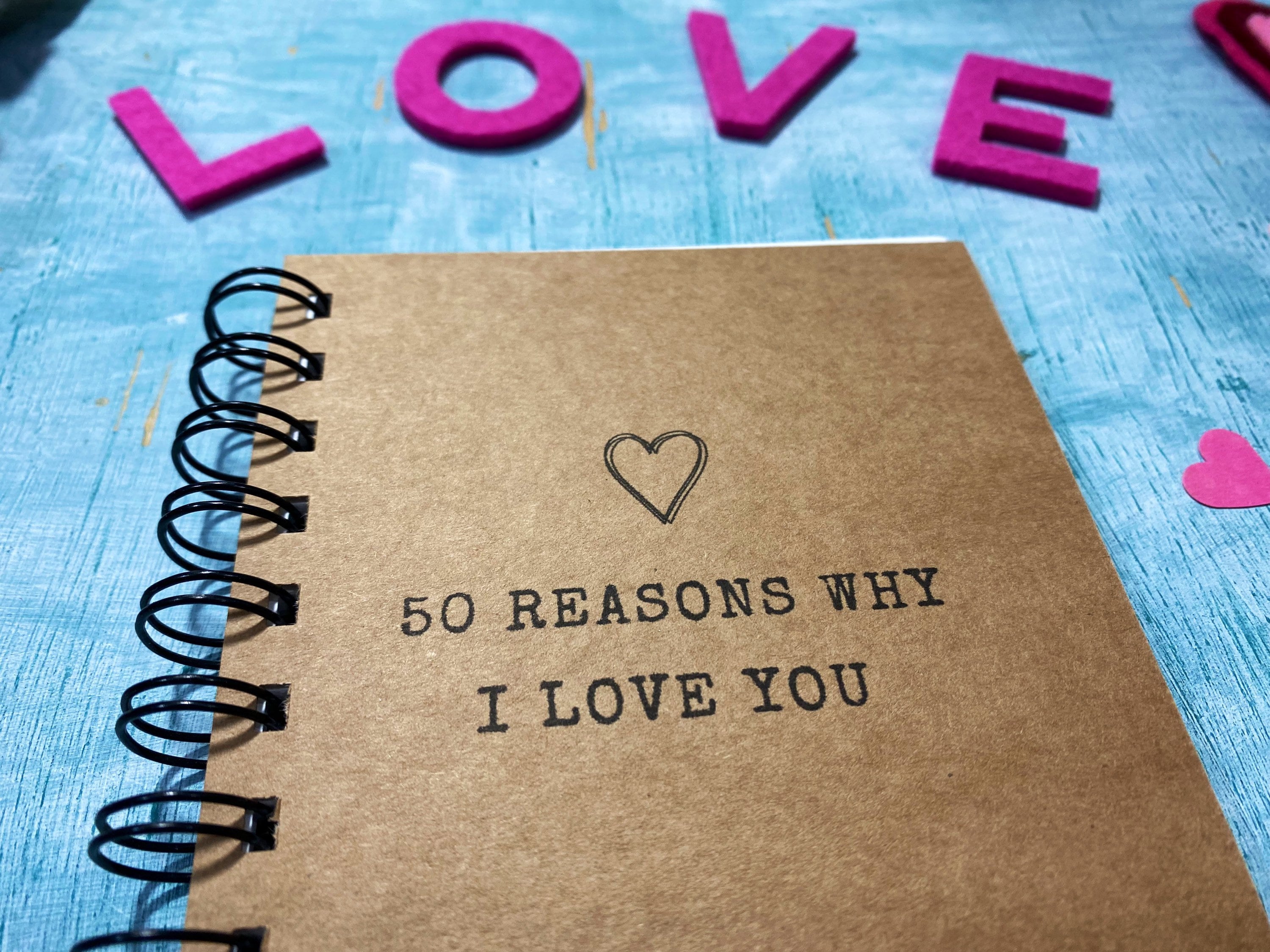 50 Reasons Why I Love You Mini Book of Love Notes Long | Etsy UK