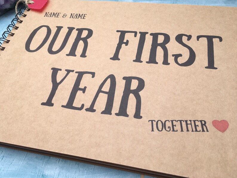 Our first year together scrapbook album one year anniversary | Etsy