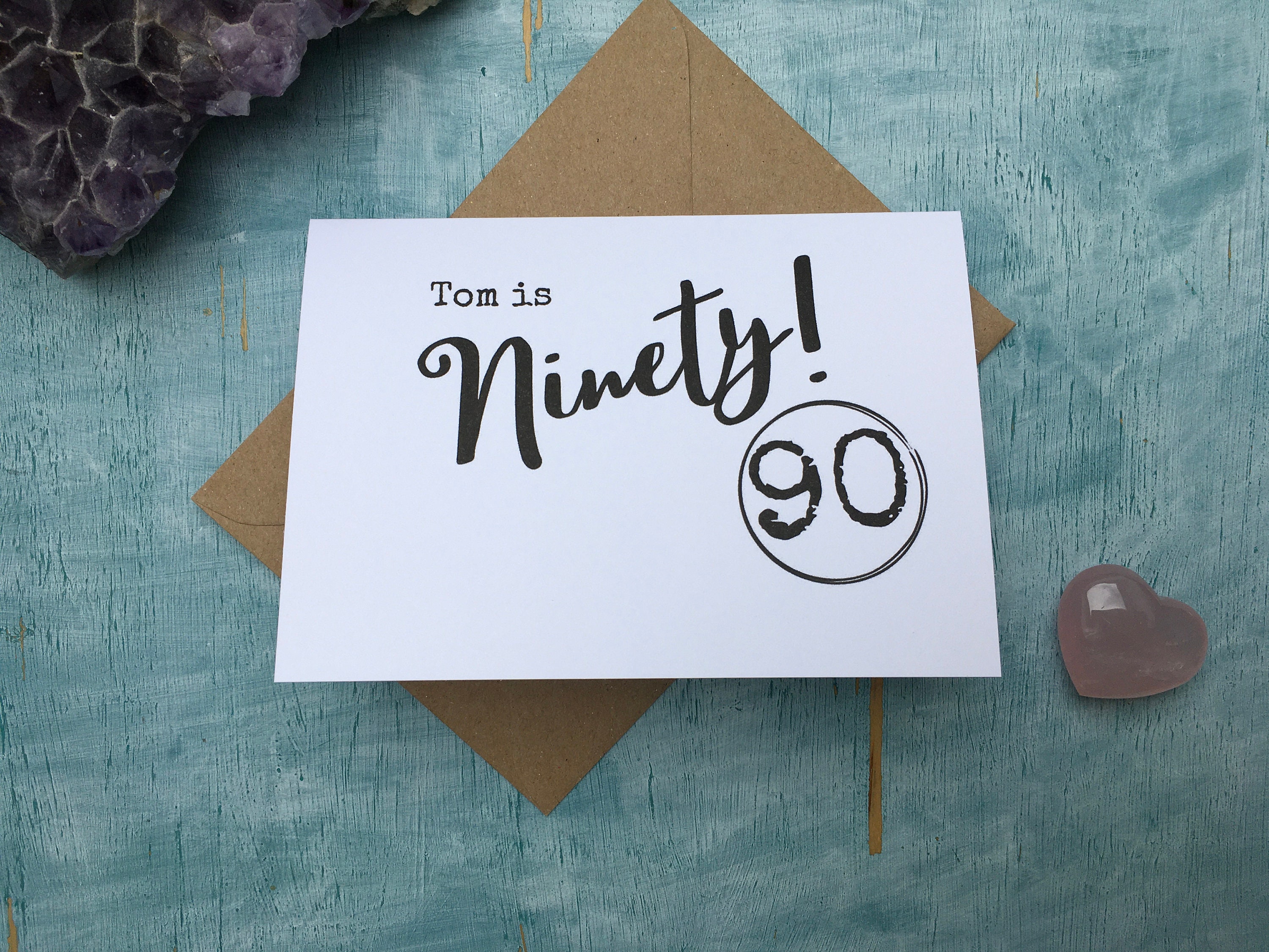 Personalized 90th birthday card custom 90 card 90th birthday | Etsy
