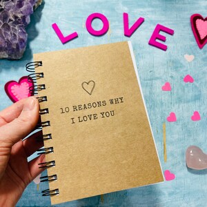 10 Reasons Why I Love You Mini Book, First Anniversary Gift Idea, Love ...