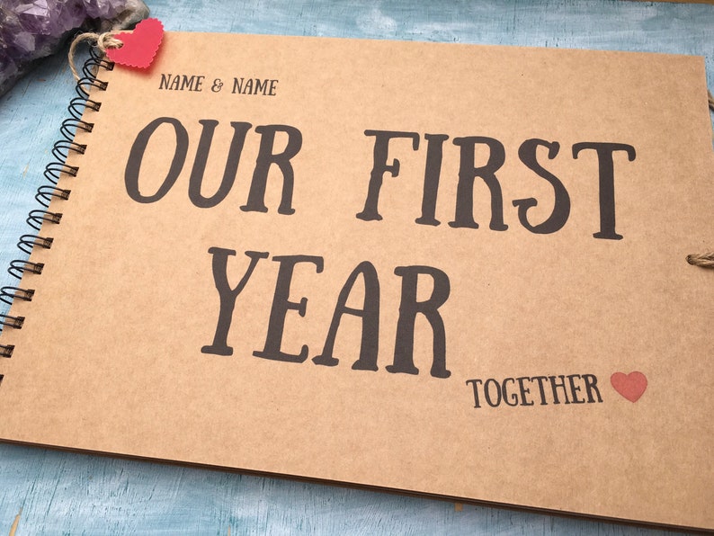 Our First Year Together Scrapbook Album One Year Anniversary - Etsy
